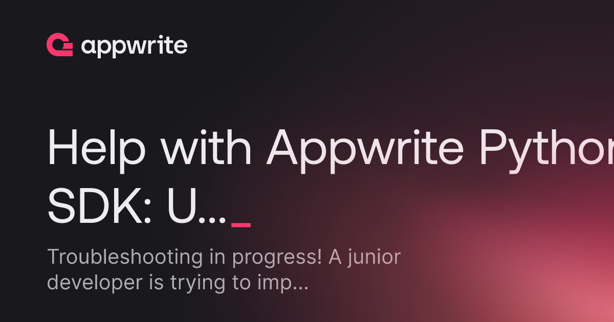 Help With Appwrite Python Sdk Unable To Send Otp To User Threads Appwrite